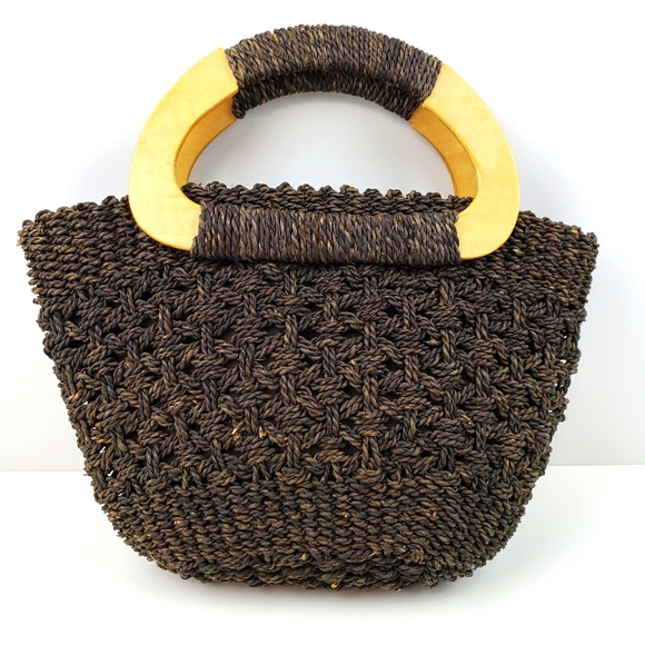 White Stag | Bags | Vintage White Stag Brown Straw Bag With Handle ...